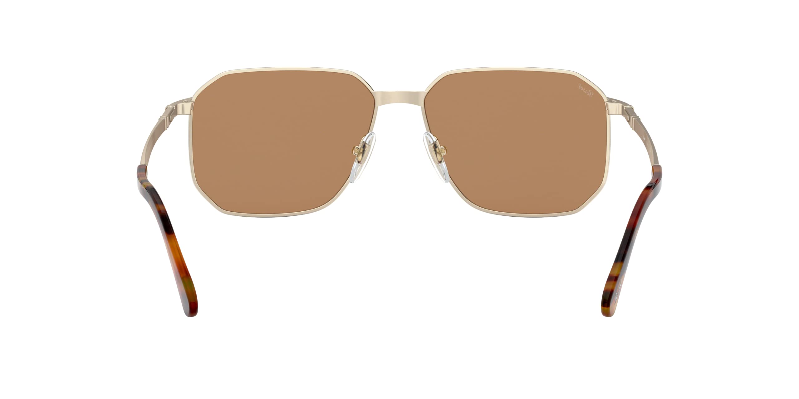 Persol Unisex Sunglasses Gold Frame, Brown Lenses, 58MM