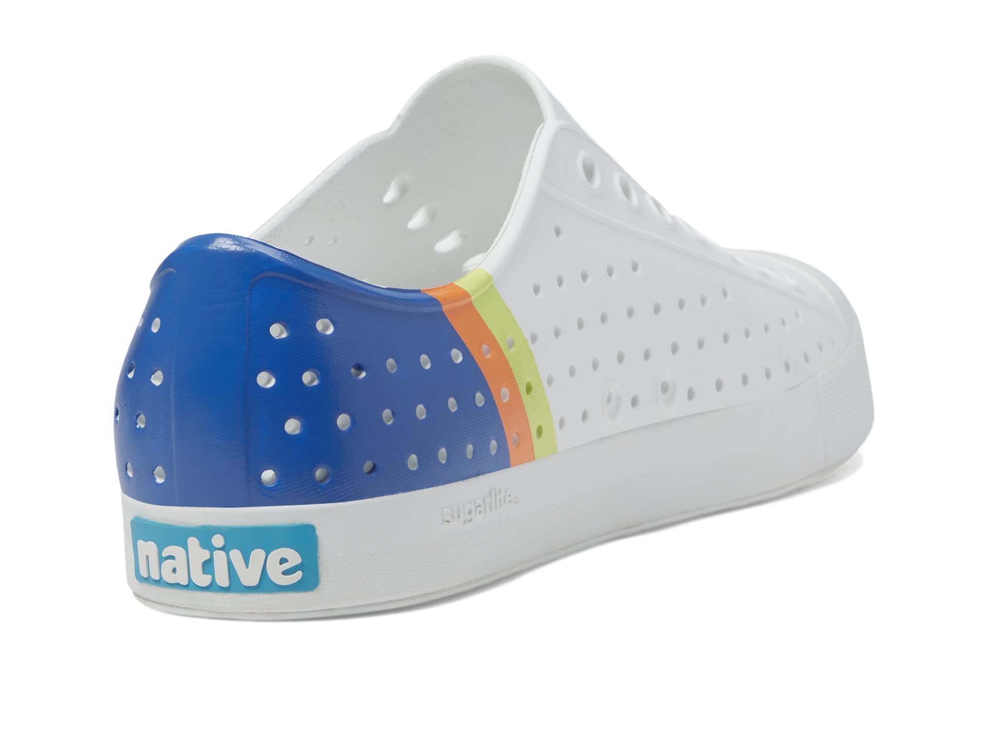 Native Shoes Unisex Jefferson Sugarlite Block Shell White/Shell White/UV City Celery Block Men's 9, Women's 11 Medium