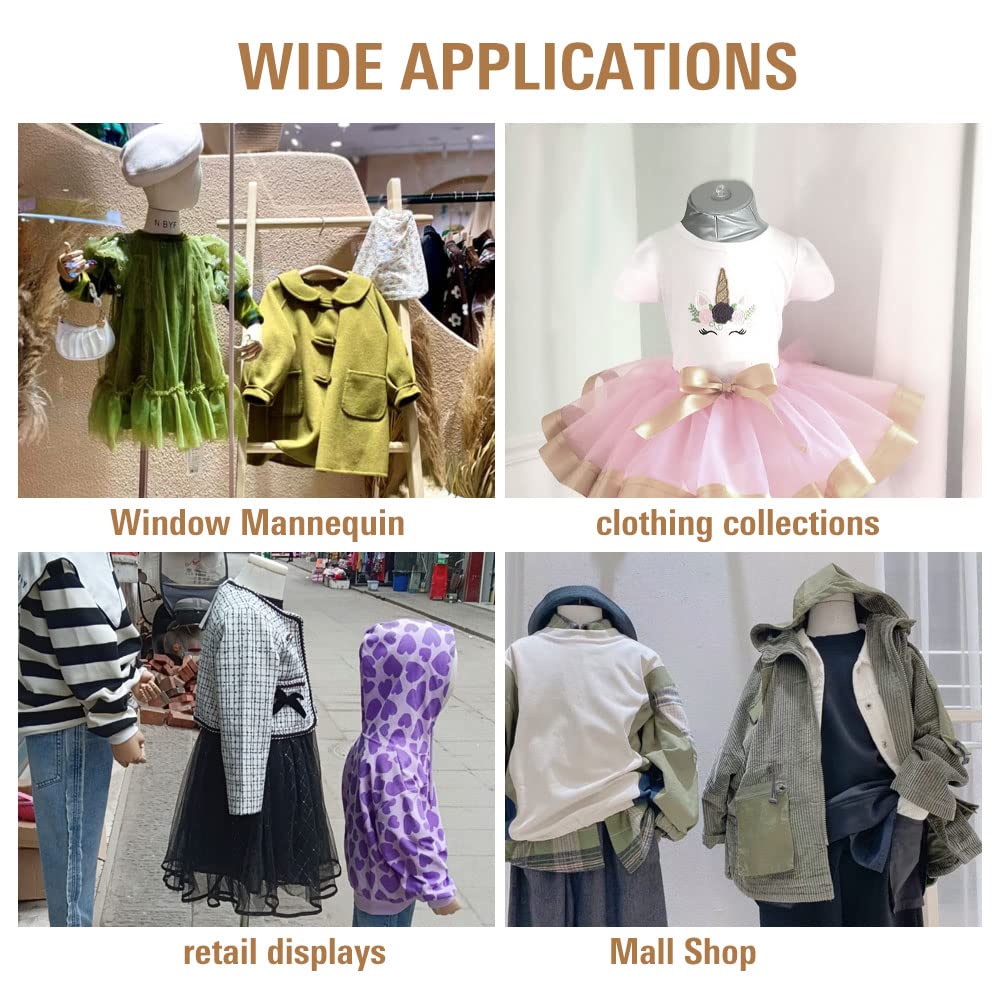 Newsmarts Inflatable Child Mannequin Half Body Armless Torso Shirt Dress Form Display Dummy Model