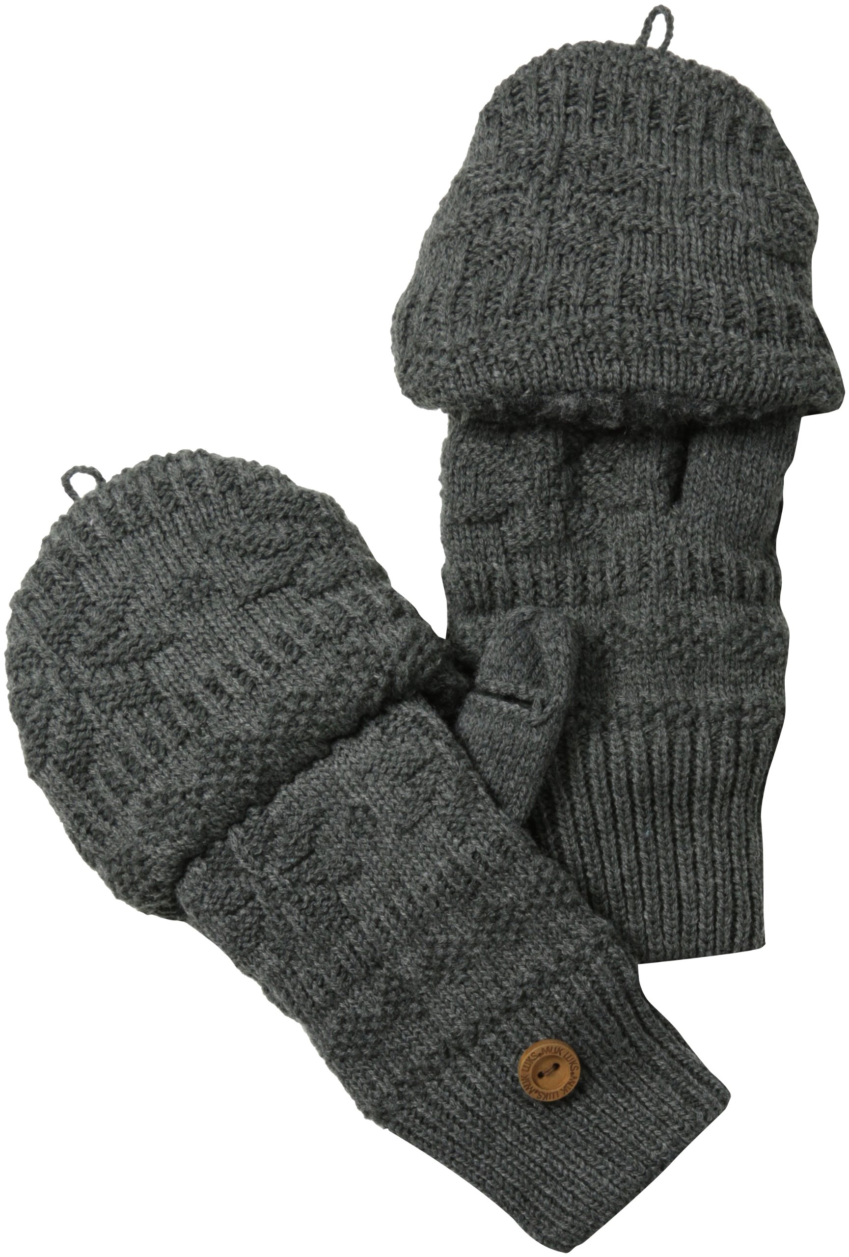 Muk Luks Men's Flip Mitten Fairley, Grey Fairlisle, One Size