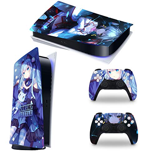 Playstation 5 Digital Edition Skin Set – Fire Girls - HD Printing Vinyl Skin Cover Protective for PS5 Digital Edition Console and 2 PS5 Digital Edition Controller