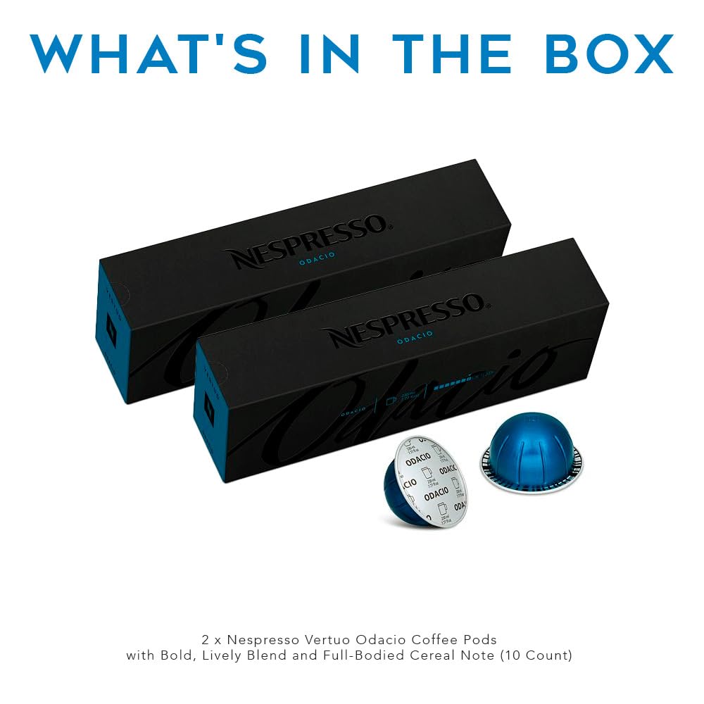 Nespresso 10 Count VertuoLine uBQYQ Odacio Coffee (3-Pack) Bundle (3 Items)