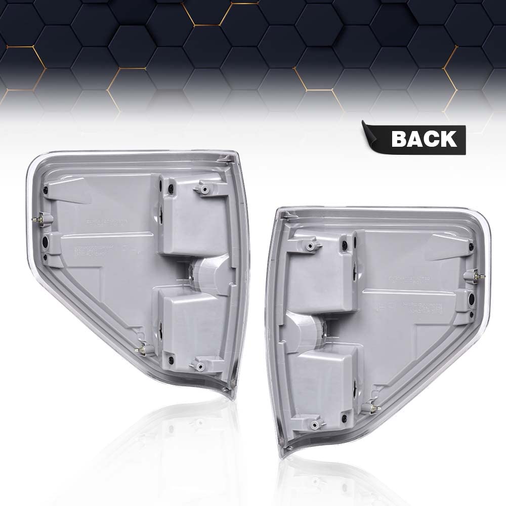 PIT66 Tail Lights Rear Lamps,Compatible with 2009-2014 Ford F150 (Basic Style, Black)