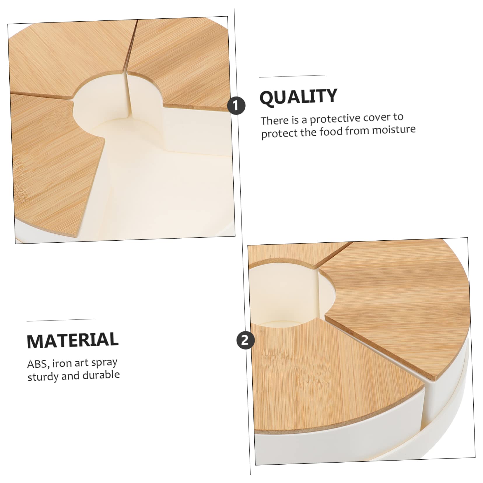 Tofficu 1 Set Office Fruit Plate Round Decorative Tray Chip Box Plastic Serving Tray Serving Plate Wrought Iron Plastic Spraying White Snack Plate Fruit Serving Tray Dried Fruit Box Food