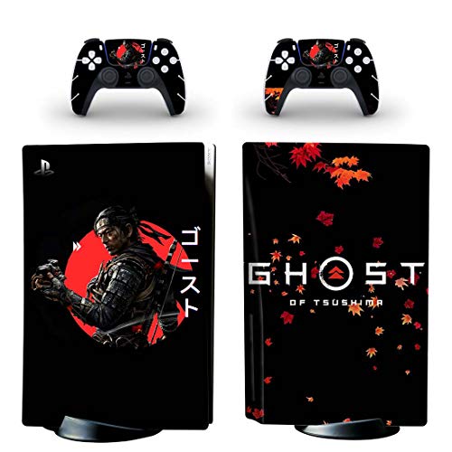 PlayStation 5 Skin Set โ Warrios Japan - HD Printing Vinyl Skin Cover Protective for PS5 Console and 2 PS5 Controller