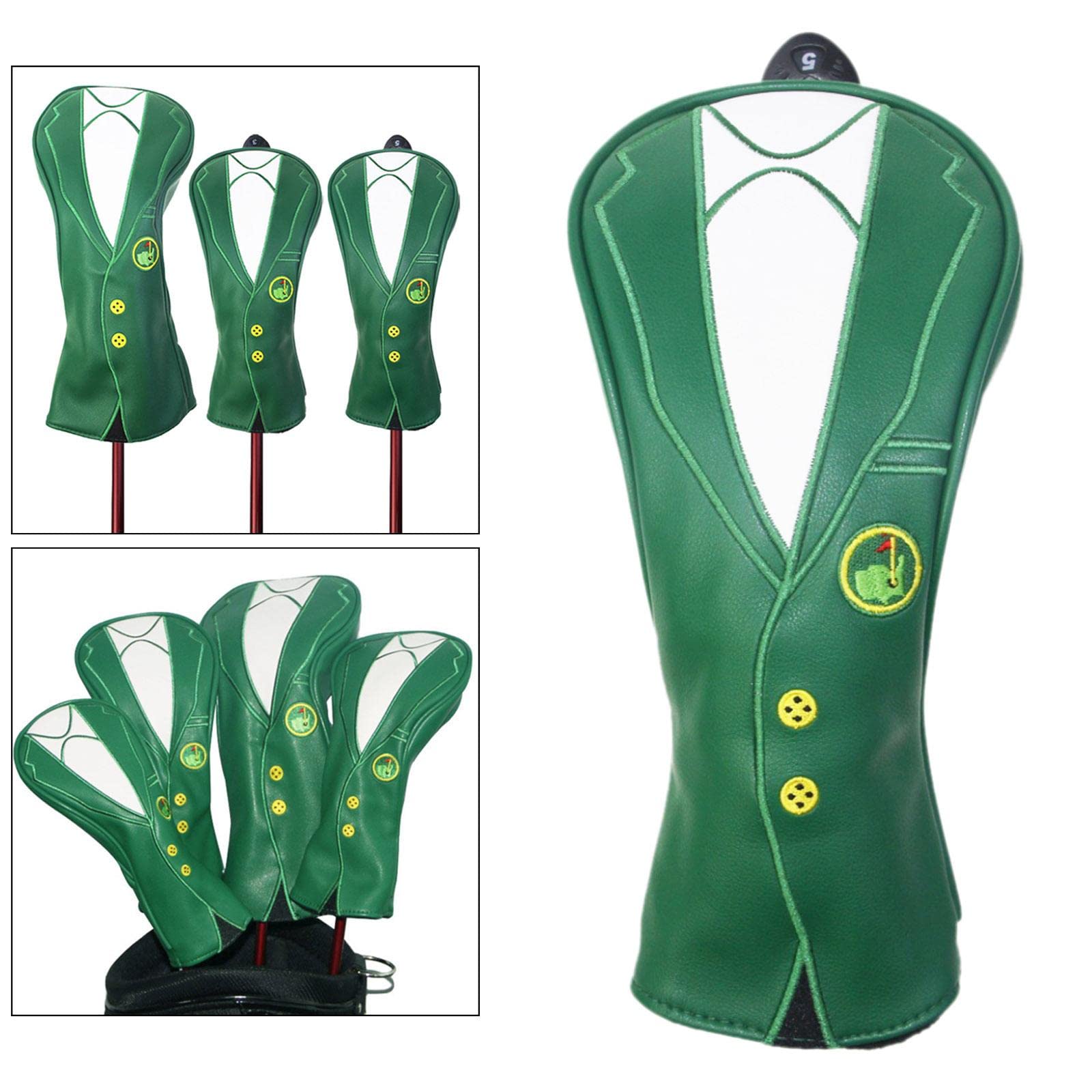 SM SunniMix Golf Wood Headcover Durable Fleece Lining No.1/3/5 UT Drivers Covers 400cc Head Cover Protector Guard Golfer Gift Protect Sleeve Accessories - No.5