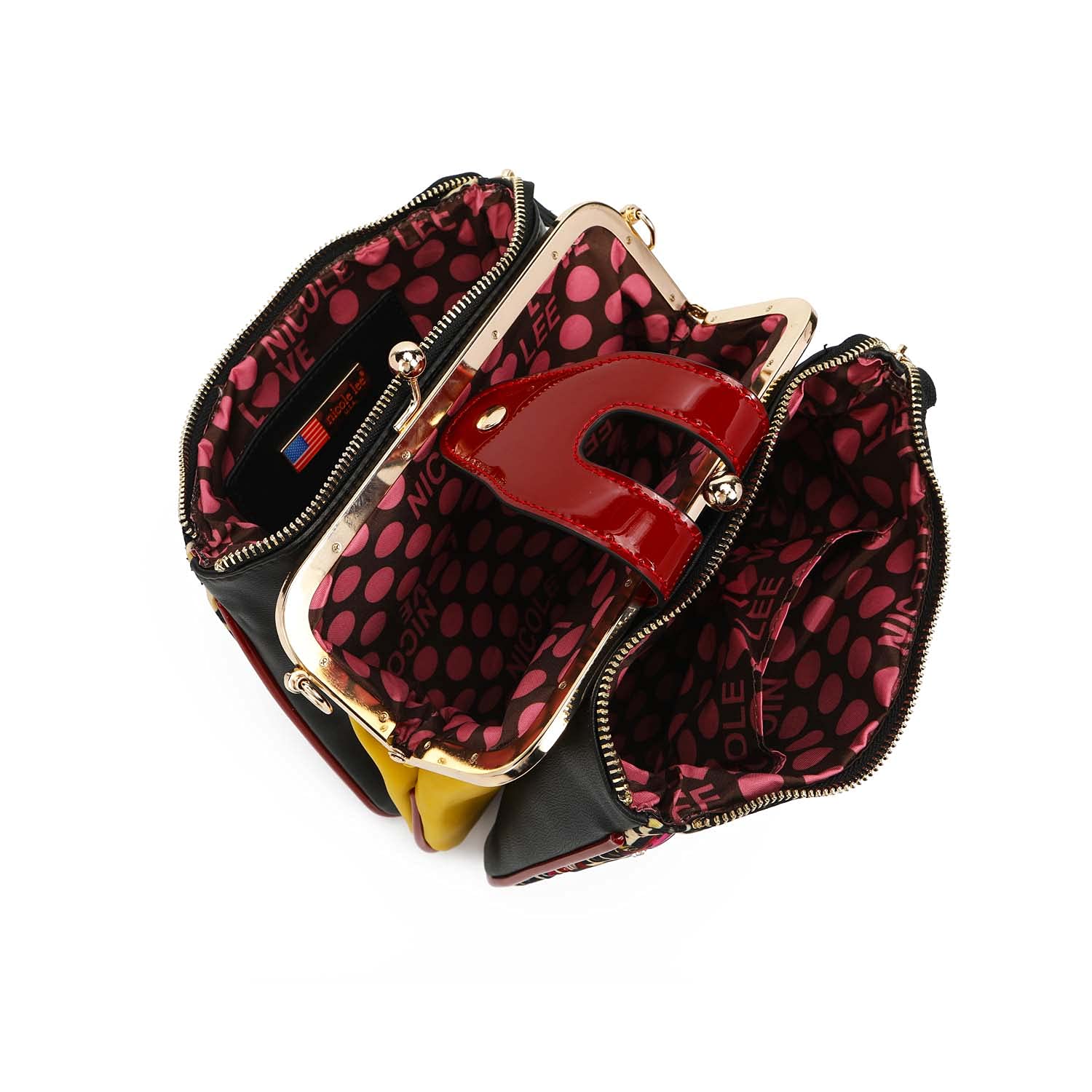 Nicole Lee Wild Lips Kiss Lock Crossbody