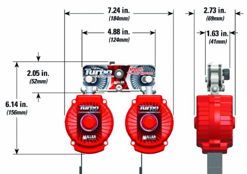 Miller Honeywell Home Miller Twin Turbo 6-Foot Fall Protection System with D-Ring Connector and Aluminum Locking Rebar Hooks (MFLB-12-Z7/6FT)