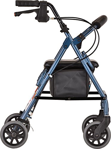NOVA Medical Products GetGo Petite Rollator Walker for Height 4’0” - 5”4”, Blue, 1 Count