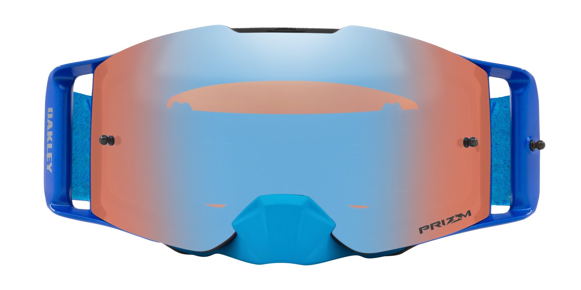 Oakley Front Line MX Goggles with Prizm Lens (CAMO Vine Stealth Blue/PRIZM MX Sapphire Lens)