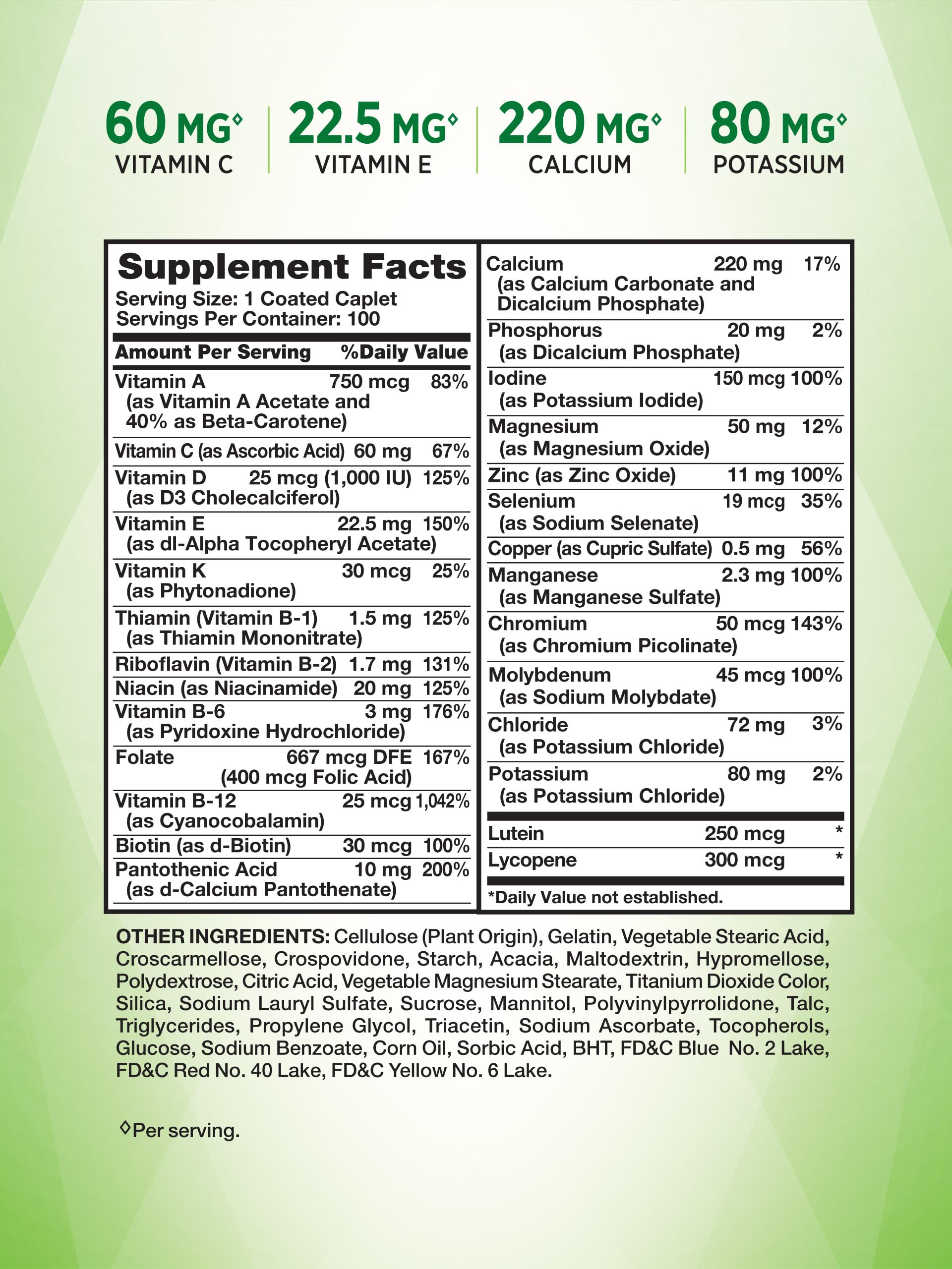 Multivitamin for Adults 50+ | Non-GMO & Gluten Free Daily Supplement | Plus Vitamin D, C, and B Vitamins | By Nature's Truth