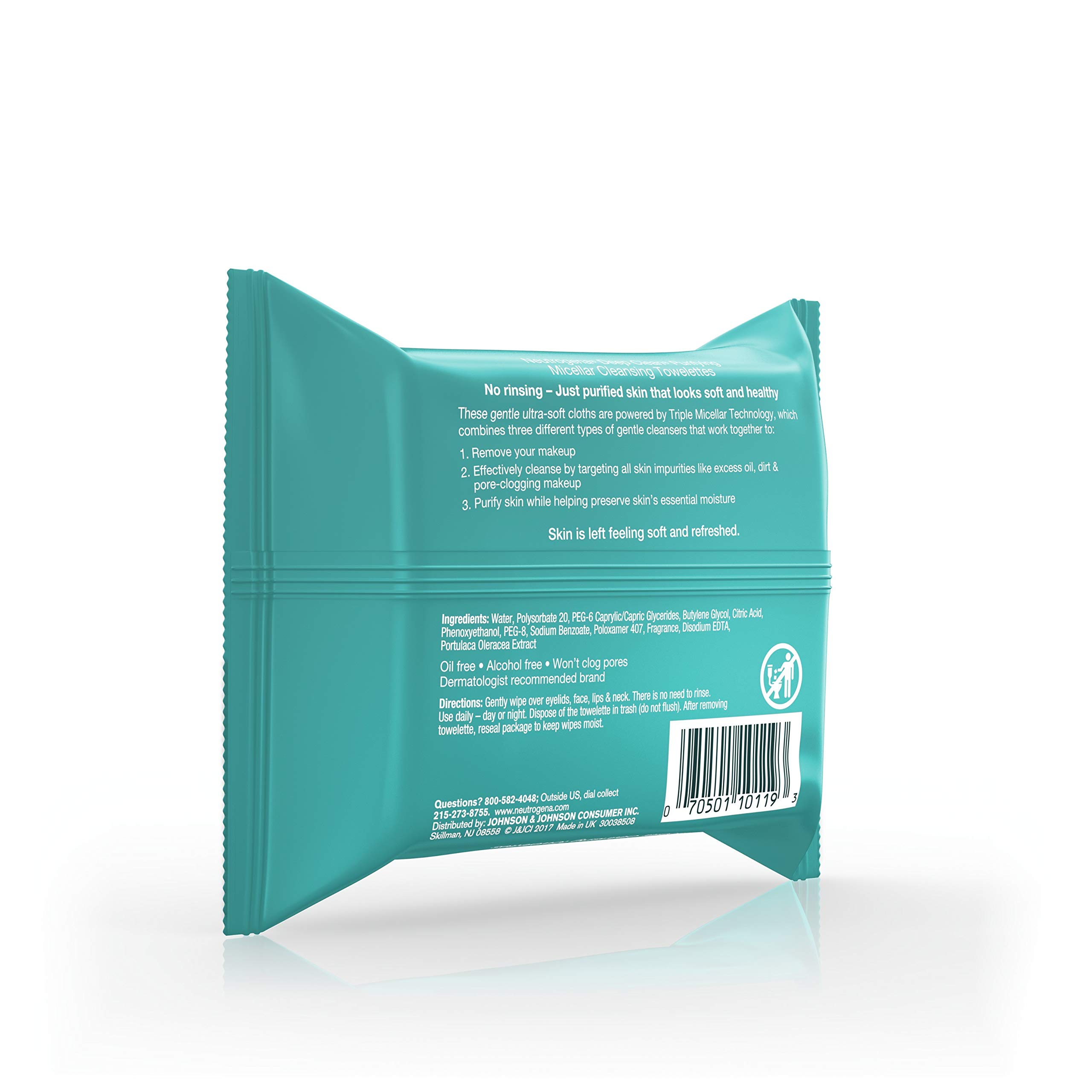 Neutrogena Deep Clean Purifying Micellar Cleansing Towelettes Ea 25 count