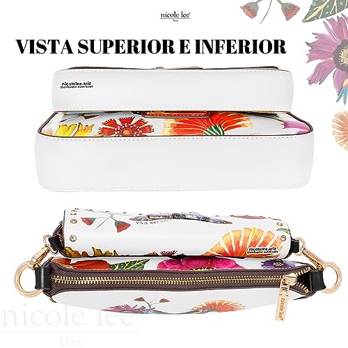 Nicole Lee Butter Flower White 2 Piece Crossbody