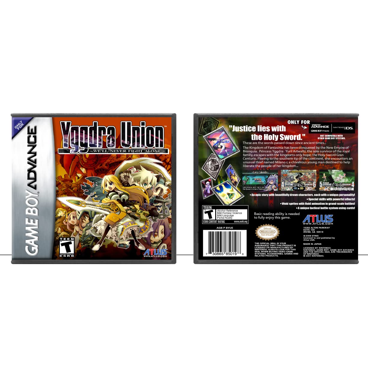Yggdra Union | (GBA) Game Boy Advance - Game Case Only - No Game