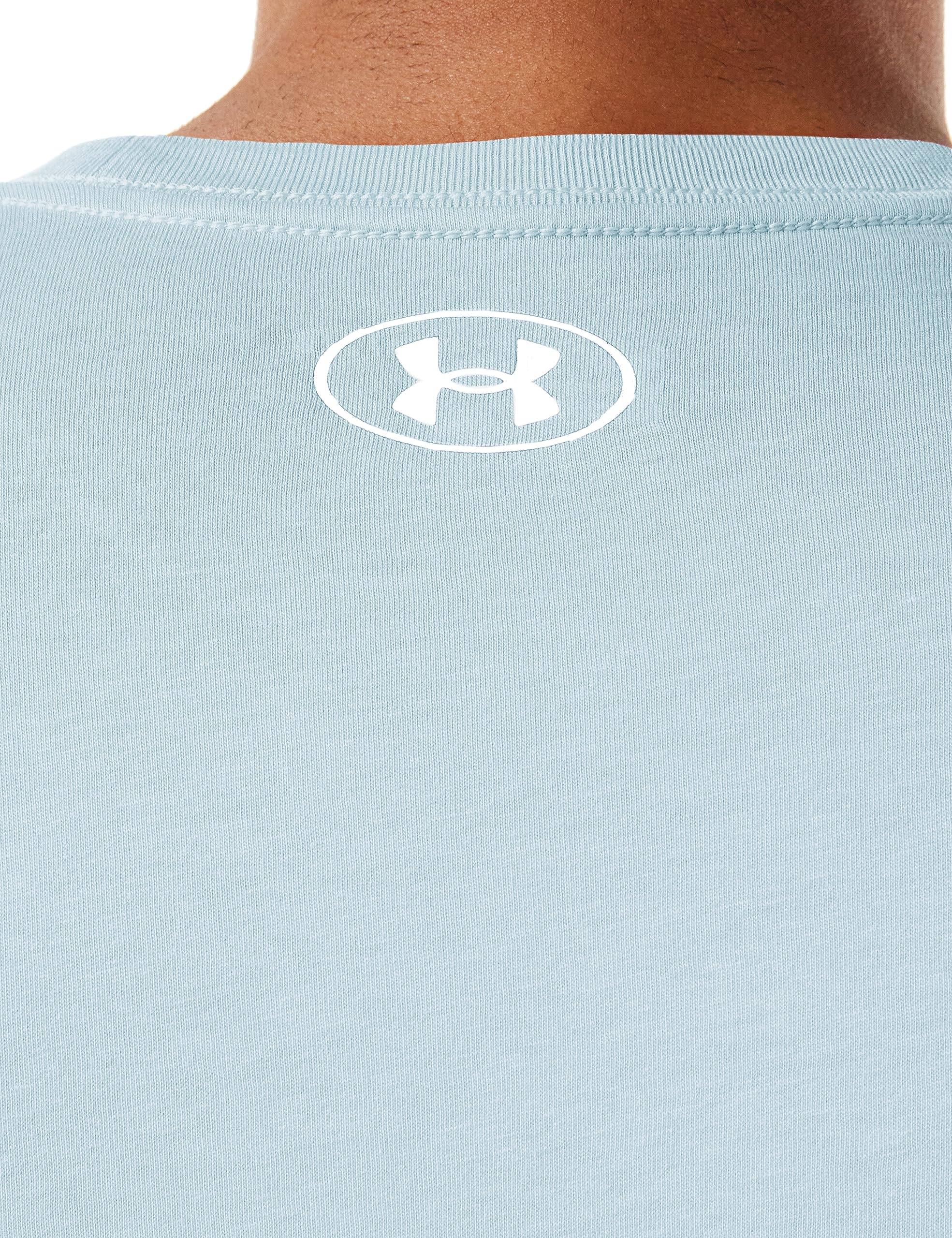 Under Armour Men's Sportstyle Logo Short Sleeve T-Shirt, (465) Harbor Blue / / White, X-Large