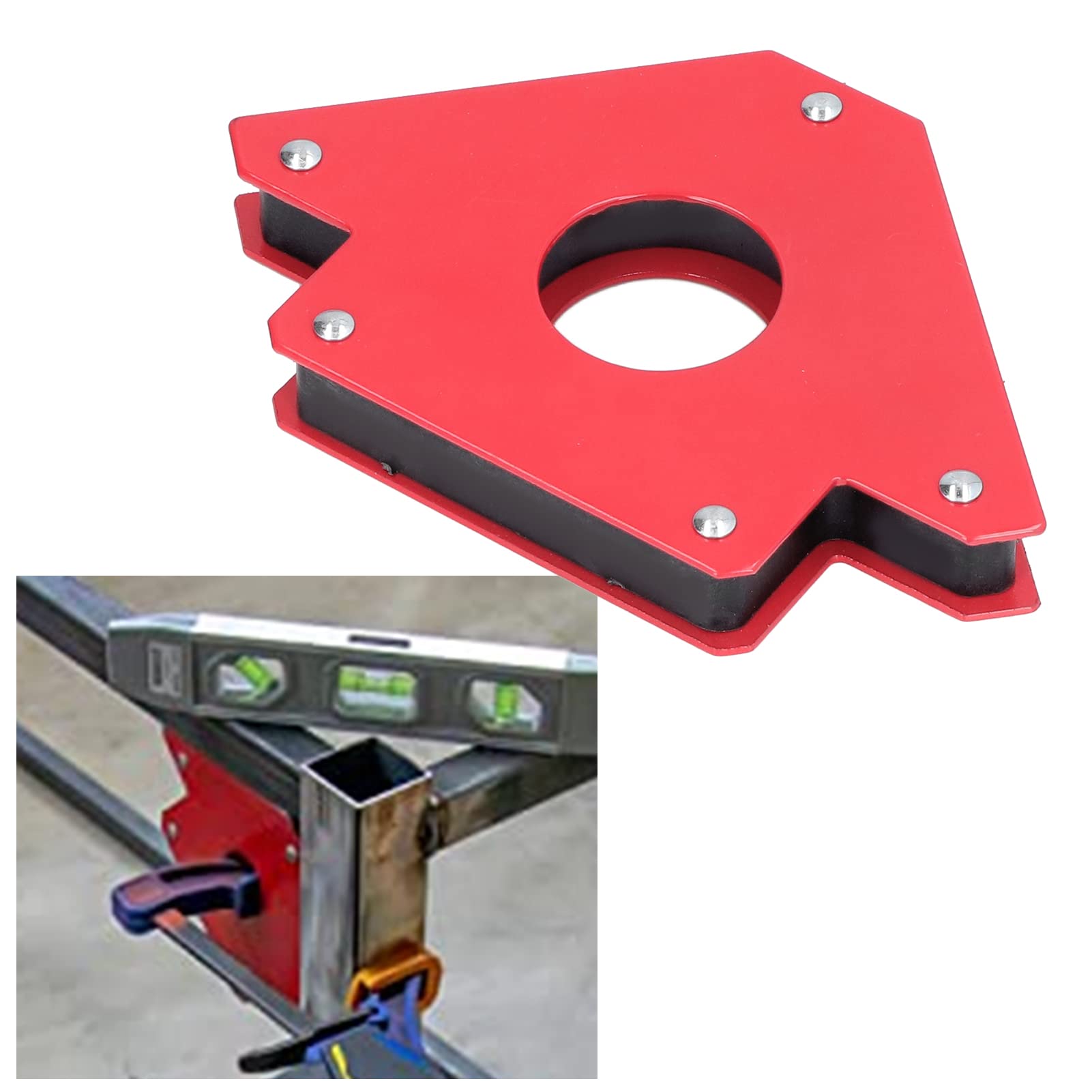 Welding Magnet Centre Hole 75lbs 5in Welder Angle Support Firm Fixing for Marking