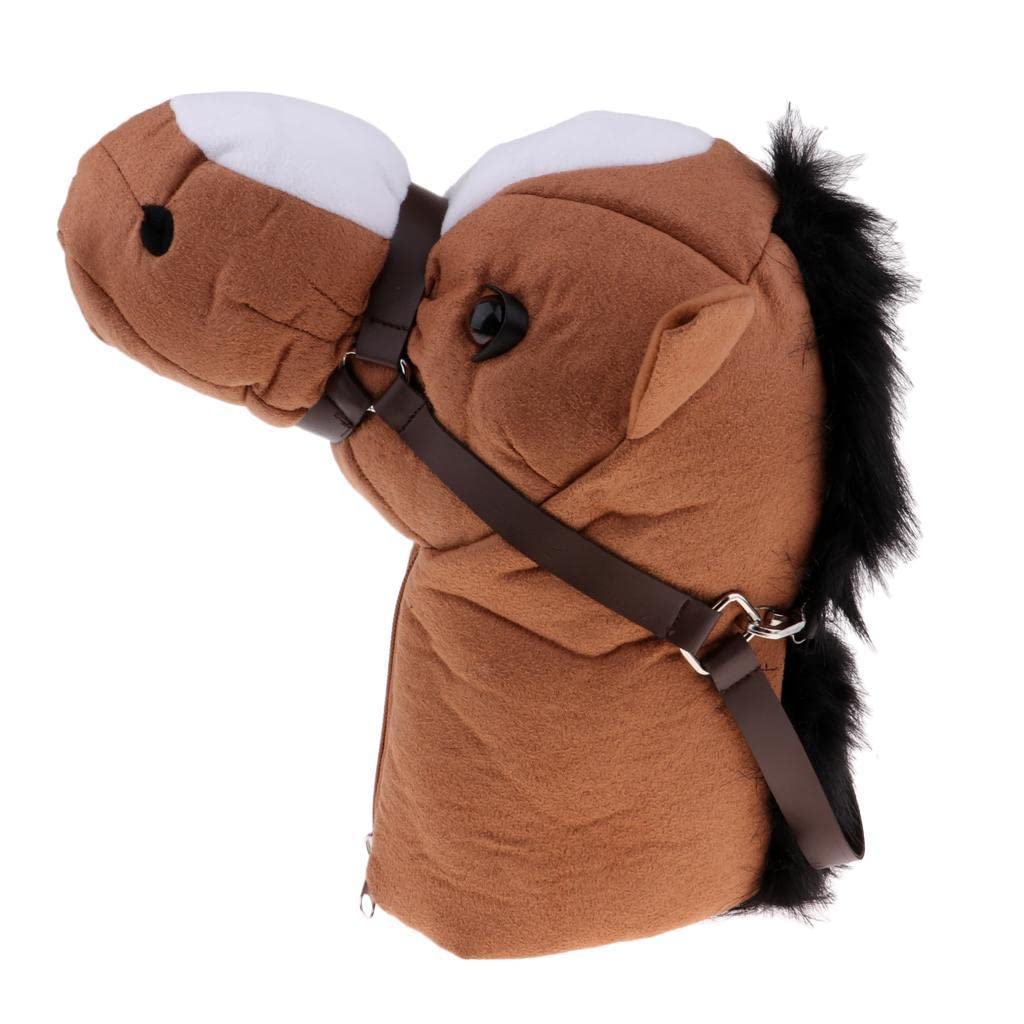 shamjina Cuddly Horse Golf Racket Hood Racket Headcover Golf Club Hood Brown