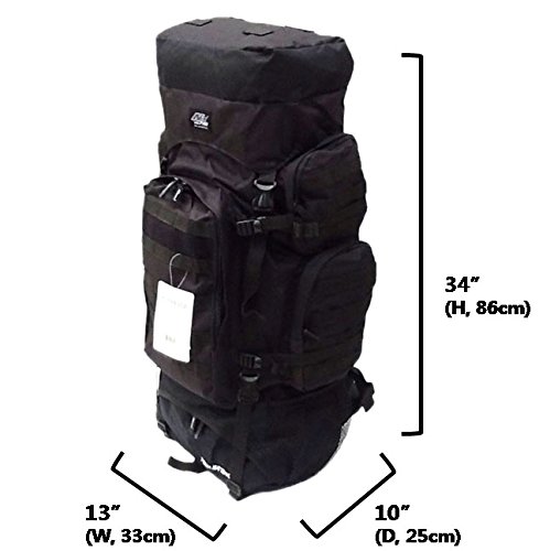 Nexpak 34 5200 cu. in. Tactical Hunting Camping Hiking Backpack THB001 BK BLACK