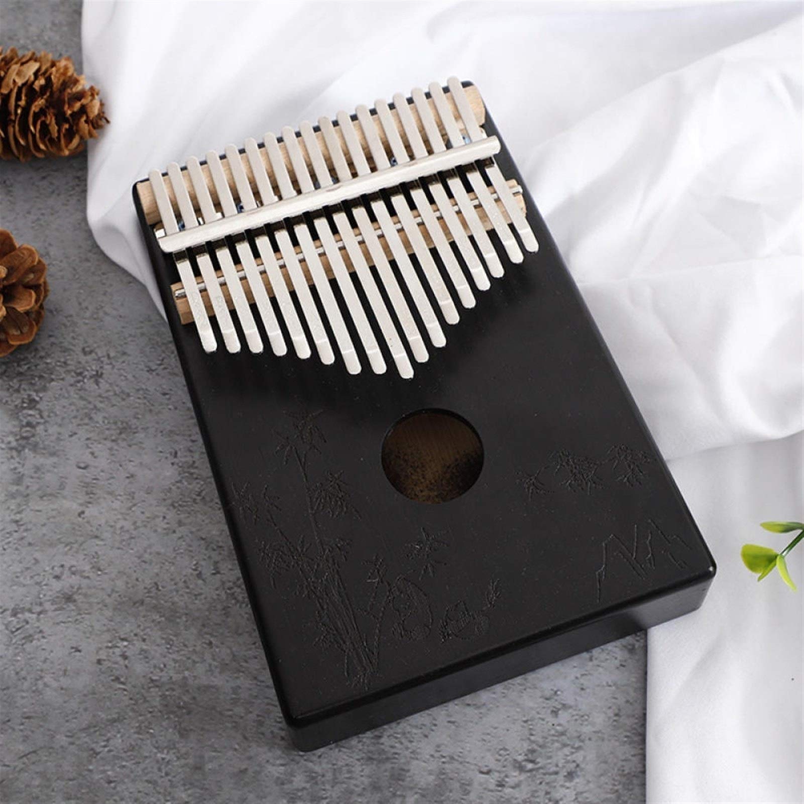 SLFDXDP Thumb Piano Thumb Piano Kalimba 17-Note Finger Piano Beginners Introduction Portable Musical Instrument Kalimba Bamboo Portable (Color : A)