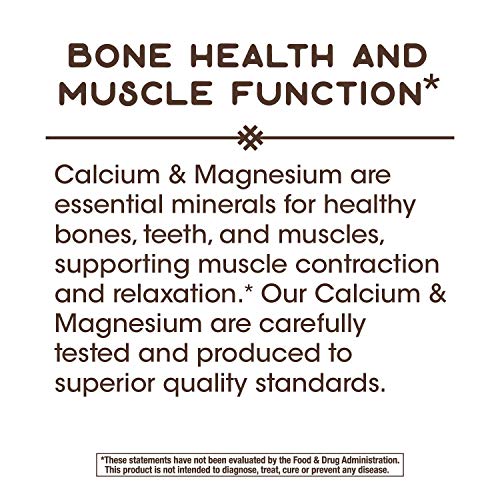Nature's Way Calcium & Magnesium Mineral Complex, Supports Bone Health*, 750 mg per serving, 100 Capsules