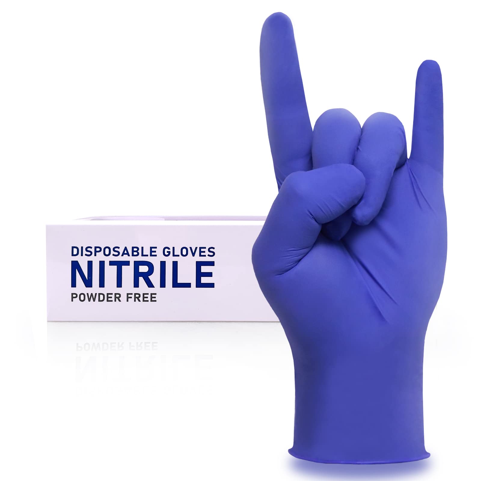 Wostar Disposable Nitrile Gloves Powder & Latex Free 4Mil Nitrile Exam Gloves