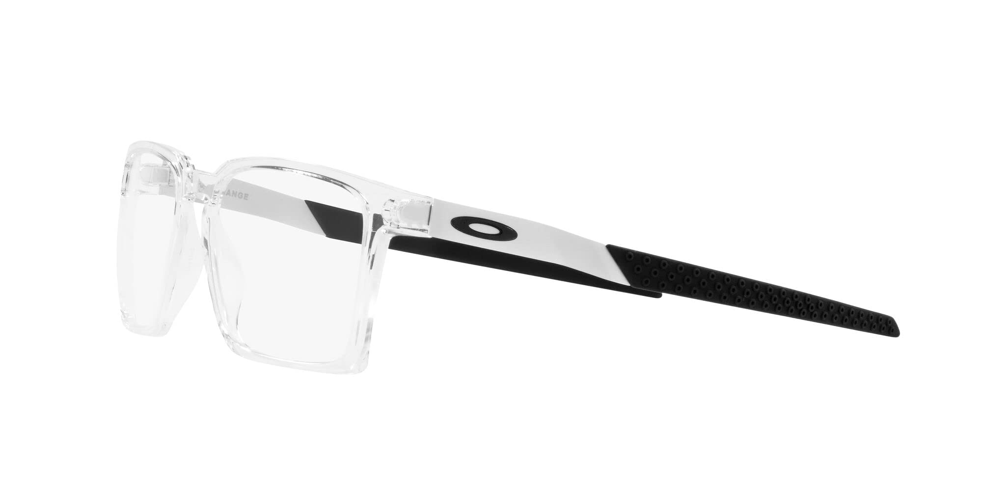 Oakley Men's Ox8055 Exchange Rectangular Prescription Eyewear Frames, Polished Clear/Demo Lens, 54 mm