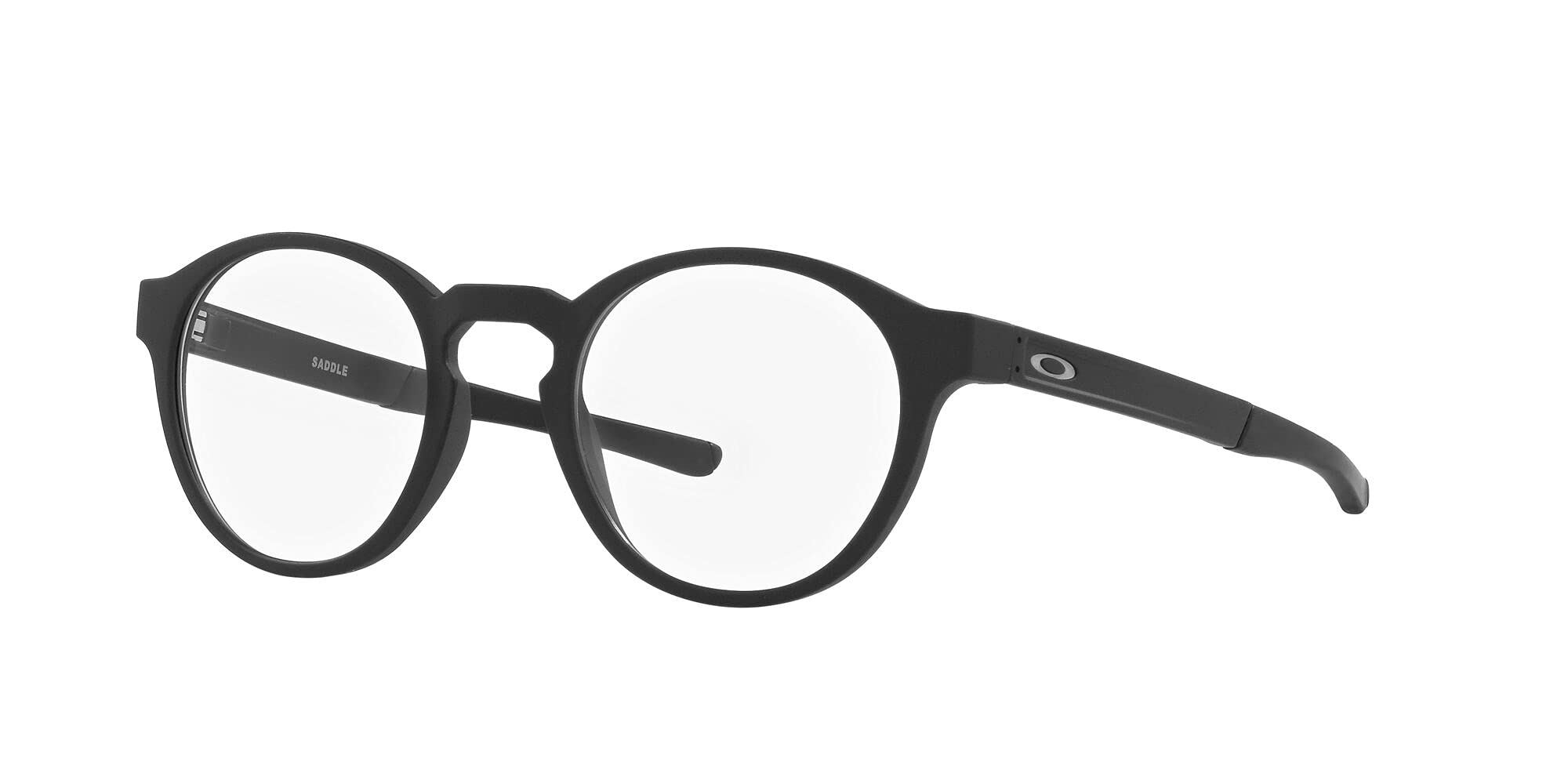 Oakley Men's Ox8165 Saddle Square Prescription Eyewear Frames, Satin Black/Demo Lens, 48 mm