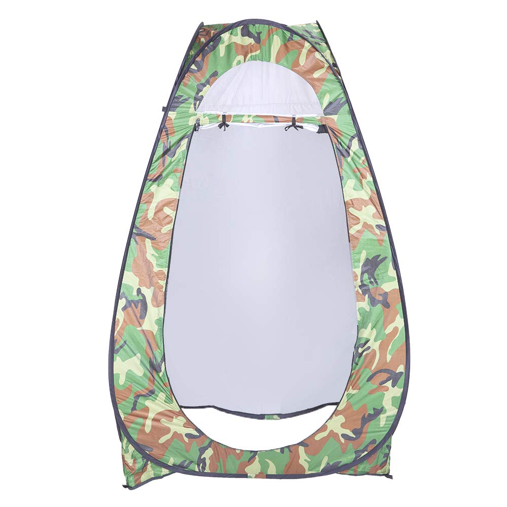 Portable Pop Up Shower Privacy Tent Outdoor Privacy Toilet & Spacious Dressing Changing Room for Camping Biking Beach (Army Green)