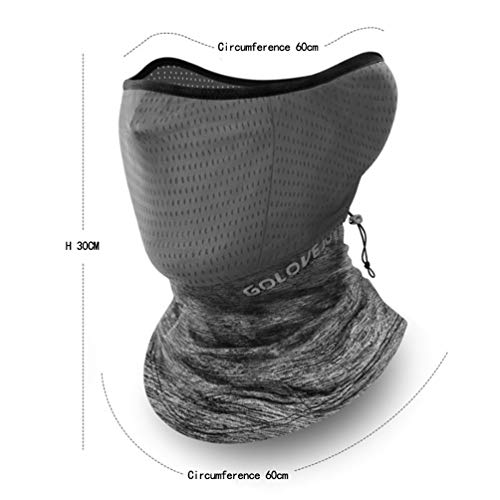 Novawo Reflective Neck Gaiters Adjustable Bandanas UV Protection Balaclavas Headwear Breathable Face Cover for Men Women