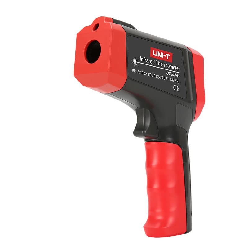 UNI-T UT303A+ Professional Infrared Thermometer CE/RoHS -32℃~800℃ accuracy ≥0℃: ±1.5℃ or ±1.5%; <0℃: ±(1.5℃+0.1℃/℃)