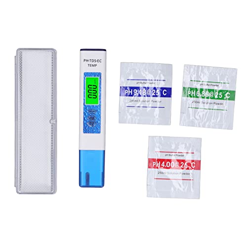 Water Quality Tester, Wide Test Range 4 in 1 TDS Meter Alloy Probe for Aquarium