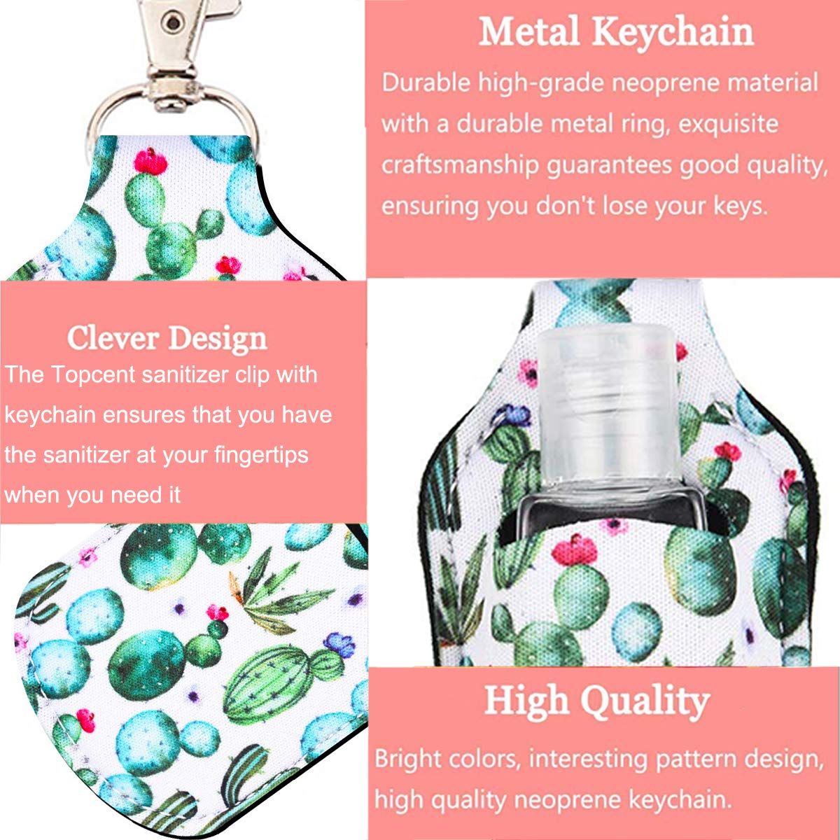Portable Travel Bottles, 5PCS Hand Sanitizer Holder Leakproof Refillable Empty Bottles with Flip Cap for Shampoo Body Wash Liquids Squeezable Bottles for Outdoor Activities, School (Style B)