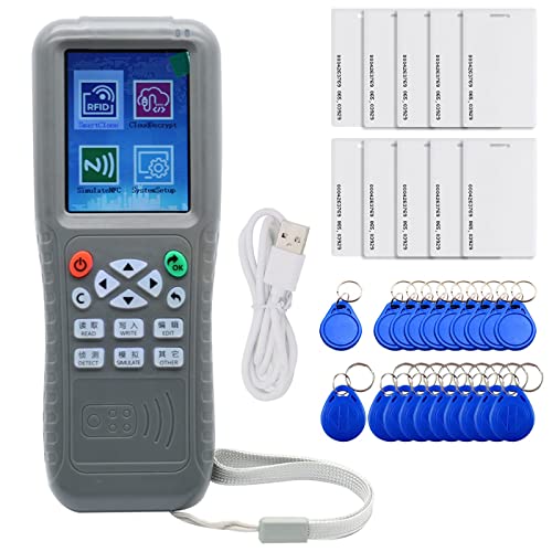 NFC RFID Card Copier Reader Writer Duplicator, WiFi Full Decode Smart Card RFID NFC Copier IC ID Reader Writer Duplicator, 10pcs ID125khz Cards+10pcs ID125khz Keyfobs+10pcs 13.56mhz IC Key