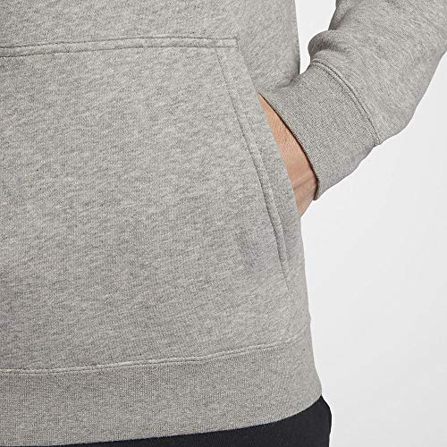 Nike Men's Sportswear Club Pullover Hoodie, Light Grey Heather/White, Medium