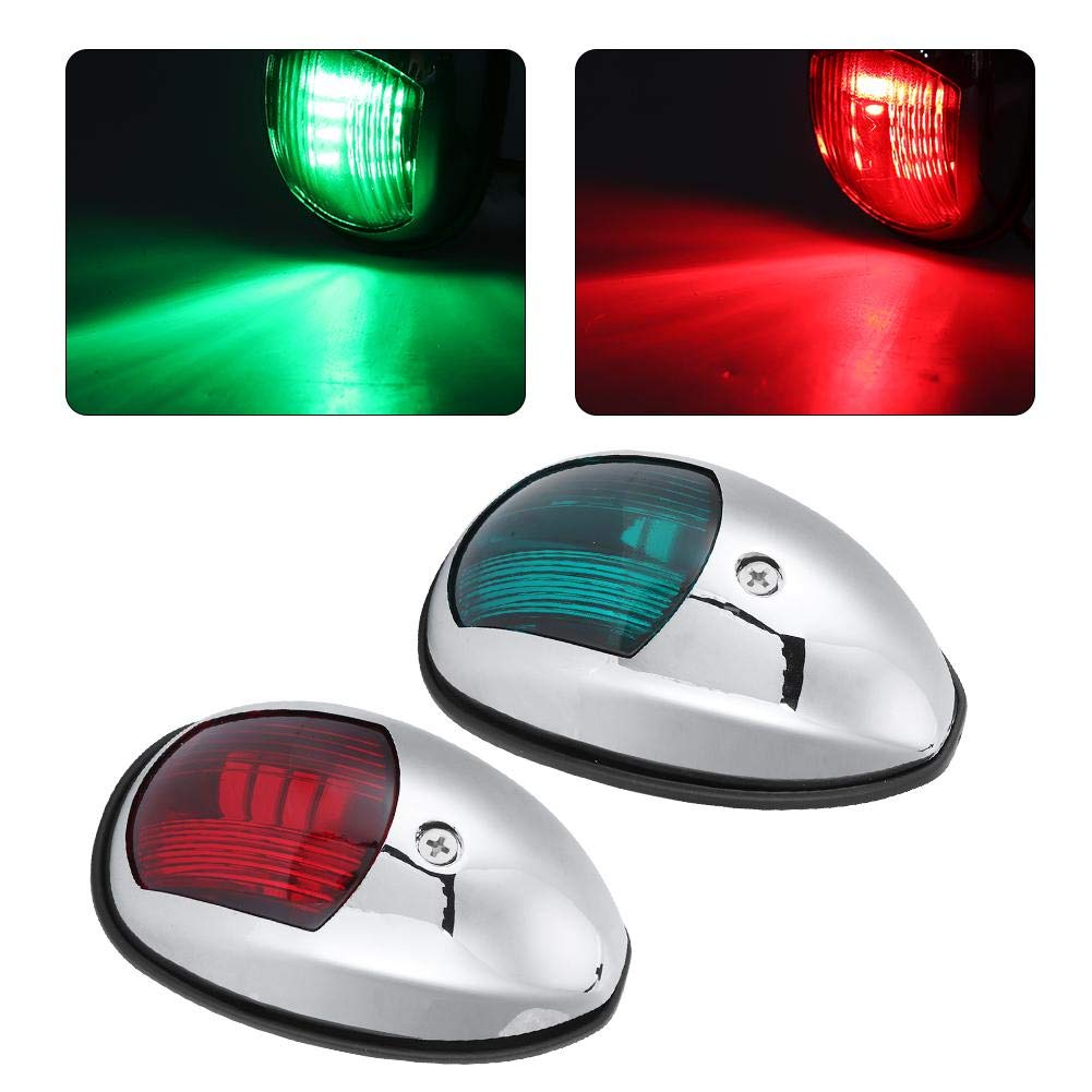 Navigation Light, 12V LED Marine Navigation Light IP65 Waterproof Green Starboards Red Port Lamp Side Mount for 20m Boat Maximum Boating Electrical Equipment