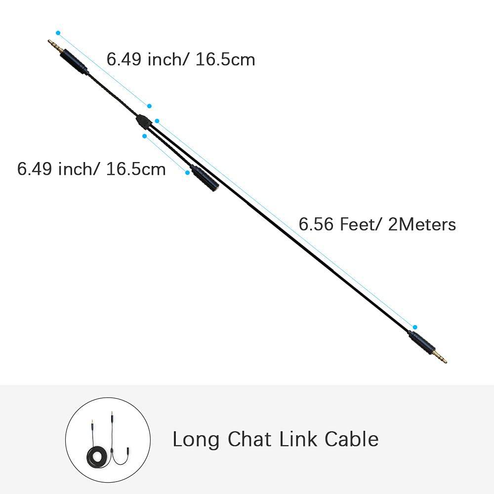 QJYTH Chat Link Cable Compatible with Elgato HD60,HD60S,HD60Pro, Party Chat Link Audio Adapter Cable Fit for PS4, PS5, Xbox One Chat Wire 2.0 M
