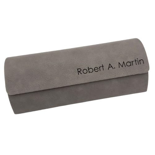 Personalized Glasses Case Eyeglasses Holder (Brown with Gold)