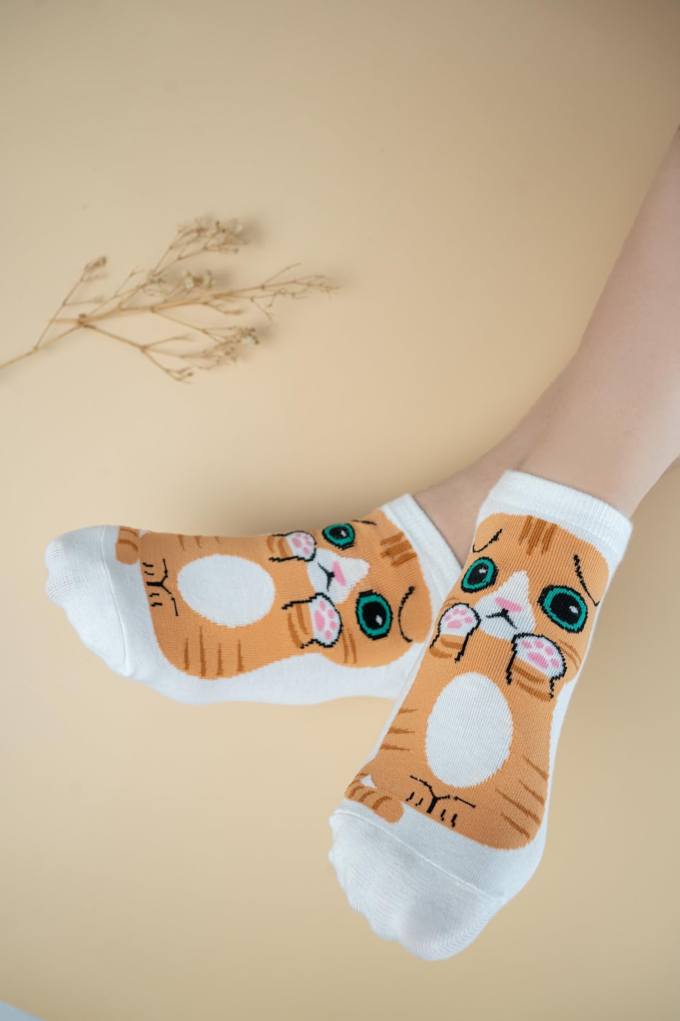 RATIVE Women's Ankle Fun Cute Socks for Cat Animals Lovers Funny Novelty Gifts (6-9, 10-pairs/all cats)