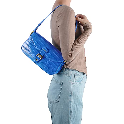 SINBONO Small Purses for Women, Vegan Leather Shoulder Bag Designer Clutch Handbags with Ajustable Strap