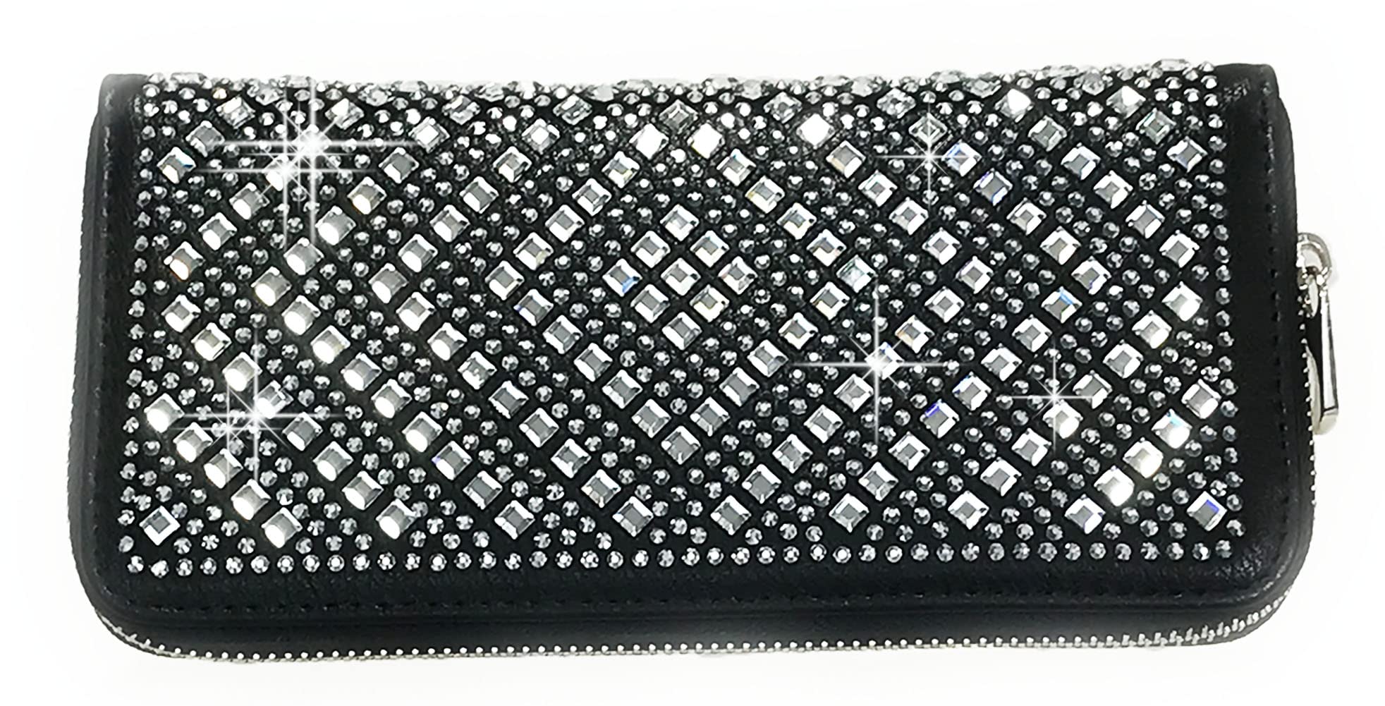 Zzfab Diamond Gem Wallet Sparkle Rhinestone Wallet -Bling wallet (Light Pink)
