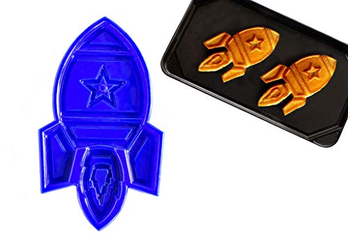 ZaveryCakes Devin The Rocket Ship Pancake and Egg Breakfast Non-Stick Silicone Mold for Kids