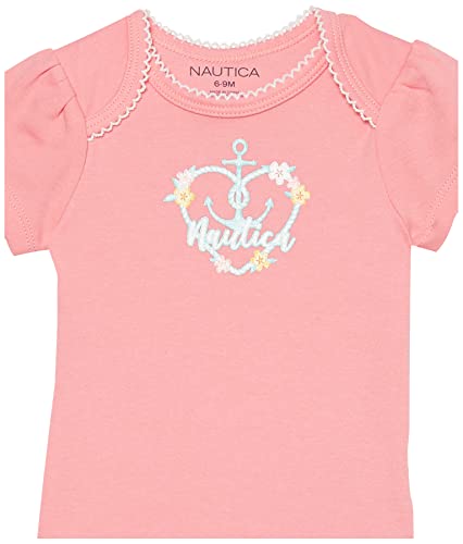 Nautica Sets (KHQ) Baby Girls 3 Pieces Pant Set, White/Conch Shell, 12M US