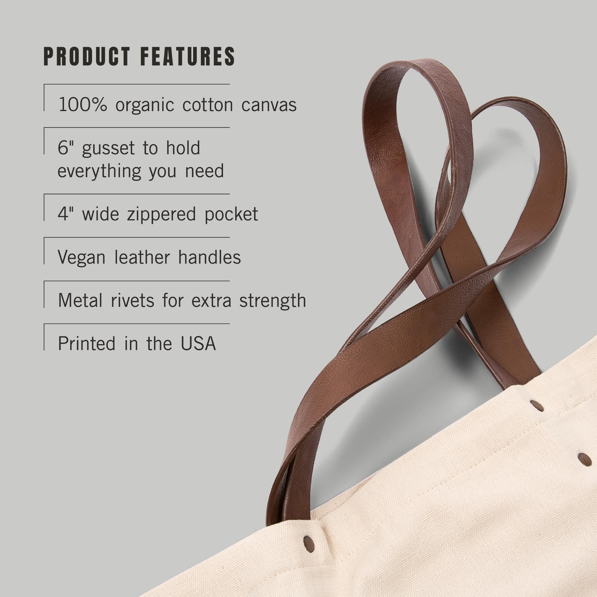 Sun Valley, Idaho, Bald Mountain, Starry Night, Contour (Canvas Deluxe Tote Bag, Faux Leather Handles & Zip Pocket)