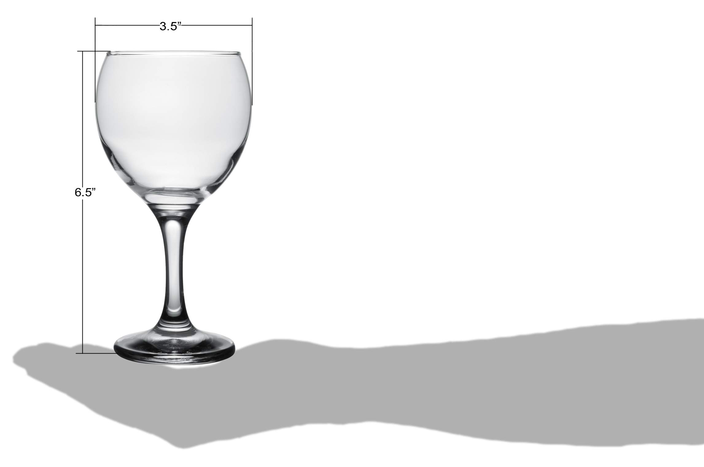 Red Co. Set of 6 Classic Glass 8.75 fl oz Stemmed All-Purpose White Wine Goblets, Clear