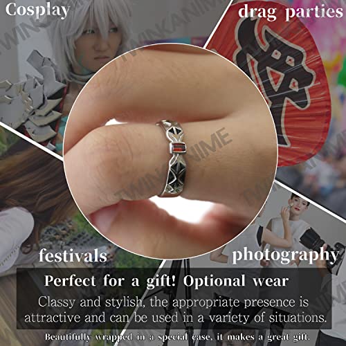 TWINKANIME Apocrypha Saber Fate of Siegfried Black S925 Ring for Men for Women Cosplay Jewelry Anime Accessory High Durability Adjustable