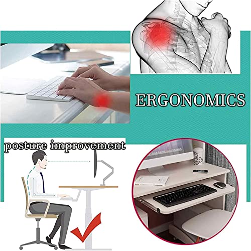 OM-PDD Computer Keyboard Stand Tilt, Under Desk Keyboard Tray Sliding Extra Wide, Keyboard Tray, Wooden, Rails Length 36cm, Long 54/60/ 70cm, Width 27cm