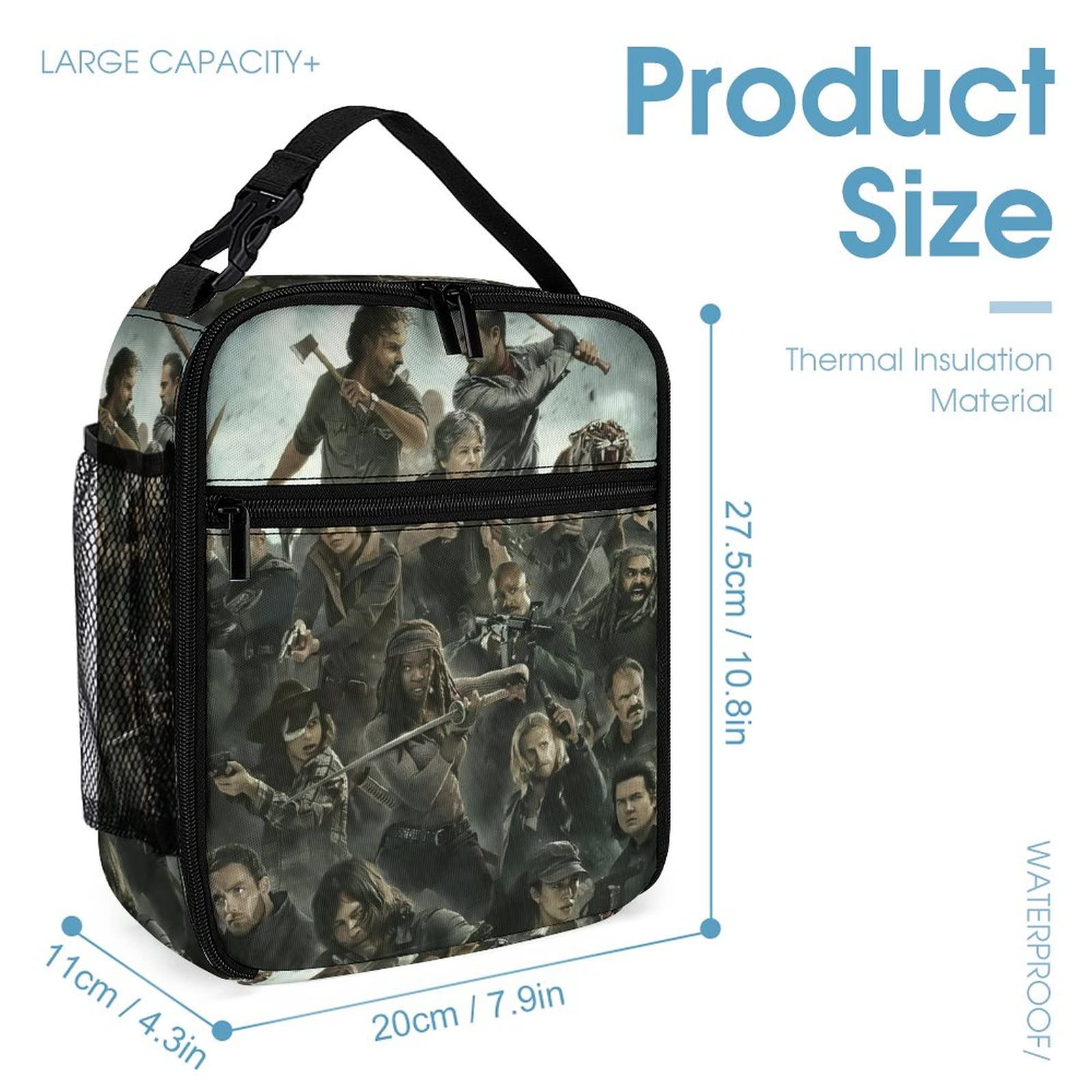 Waterproof Durable Insulation Lunch Bags The Apocalyptic Walking Horror Drama Dead Lunch Bag Fruit Bags Storage Bag for Beach Lunch Box Storage Organizer