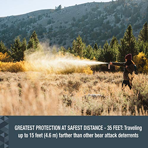 SABRE Frontiersman 9.2 fl oz. Bear Spray, Maximum Strength 2.0% Major Capsaicinoids, Powerful 35 ft. Range Bear Deterrent, Outdoor Camping & Hiking Protection