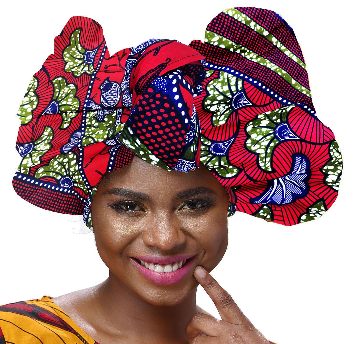SHENBOLEN Women African Scarfs Ankara Print Headwraps Random 3 Pcs Head wraps (71in*21in, 3 Pcs)