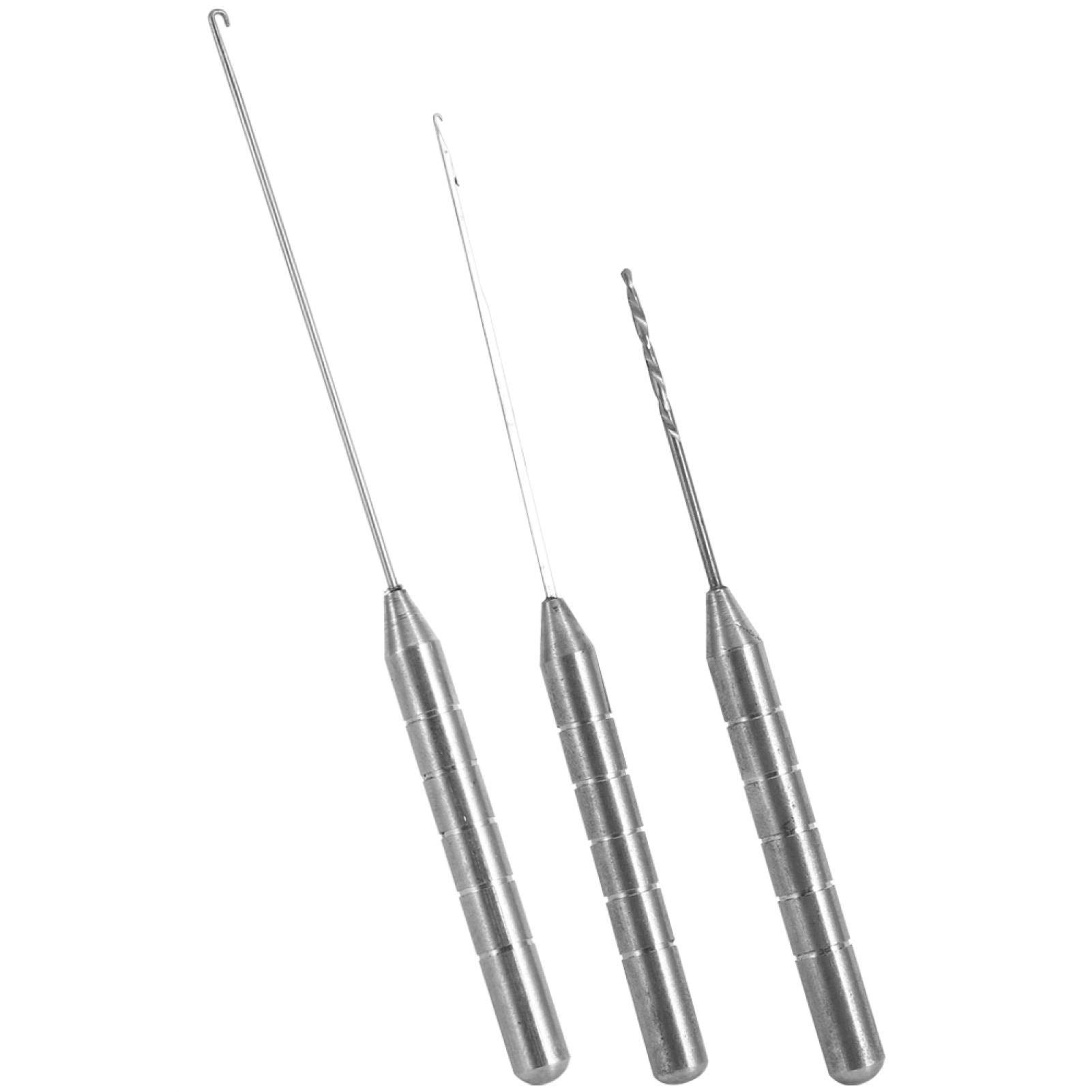 Portable Anti‑Rust Fishing Tool, 3 Pieces Stainless Steel Fishing Bait Drill Needles